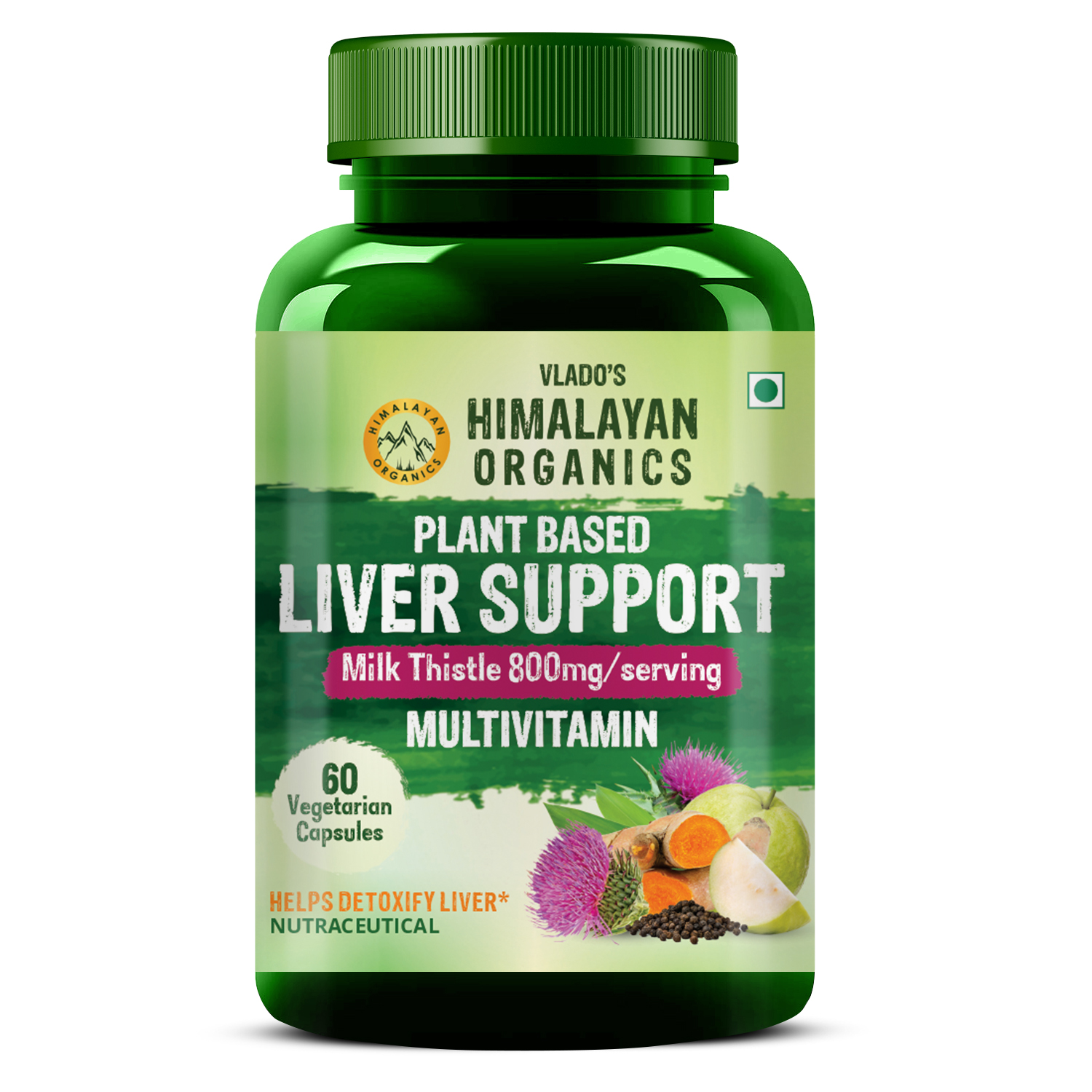 Vlado’s Himalayan Organics Plant Based Liver Support with Milk Thistle ...