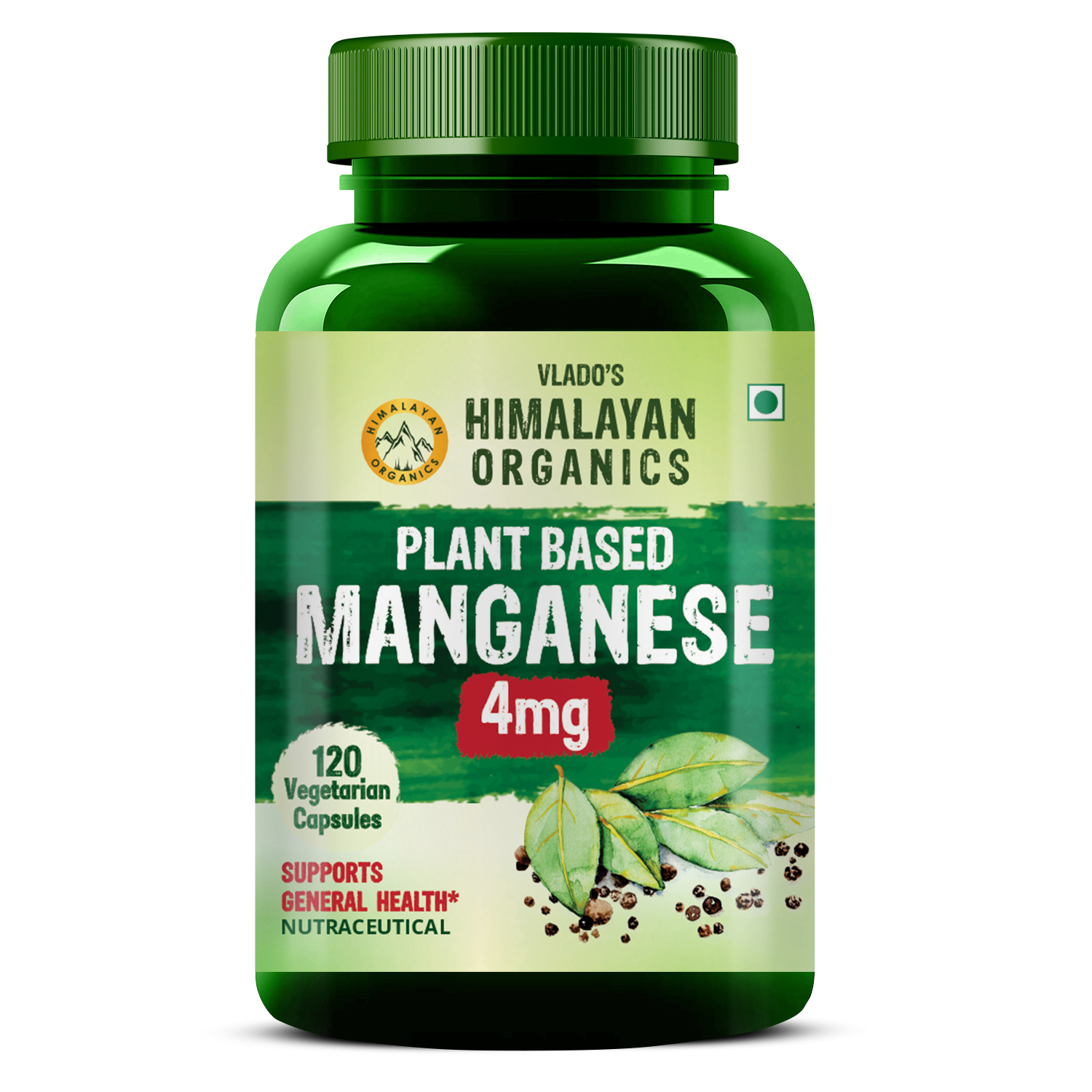 Vlado’s Himalayan Organics Plant Based Manganese 4mg Supplement | NUTRABAY™