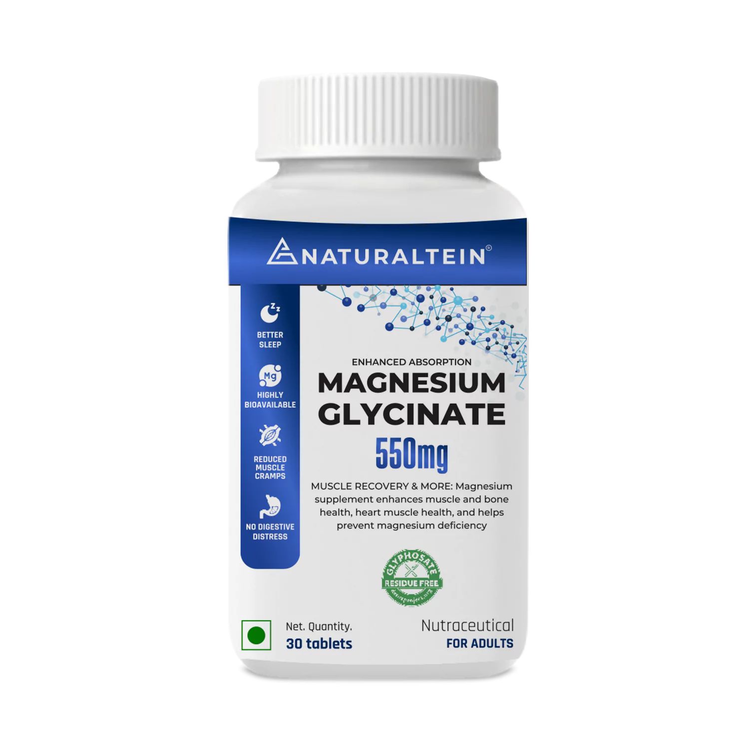 Naturaltein Magnesium Glycinate 550mg | NUTRABAY™